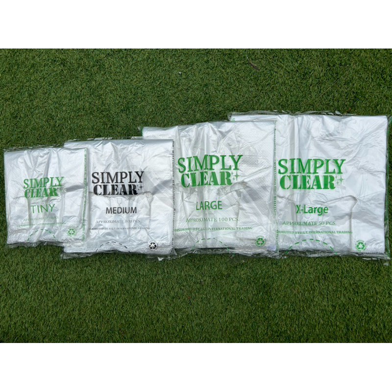 100/50 PCS Sando Bags White and Clear (Different Sizes Small to XL ...