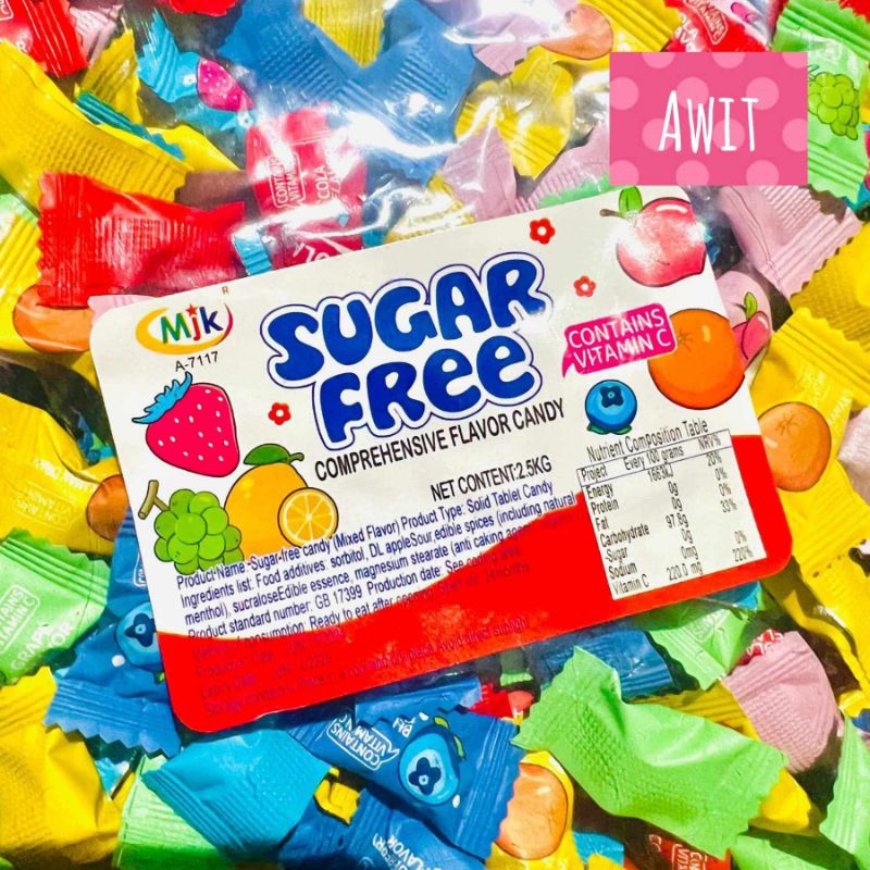 Sugar free assorted Flavor sweet and minty candies. small candy ...