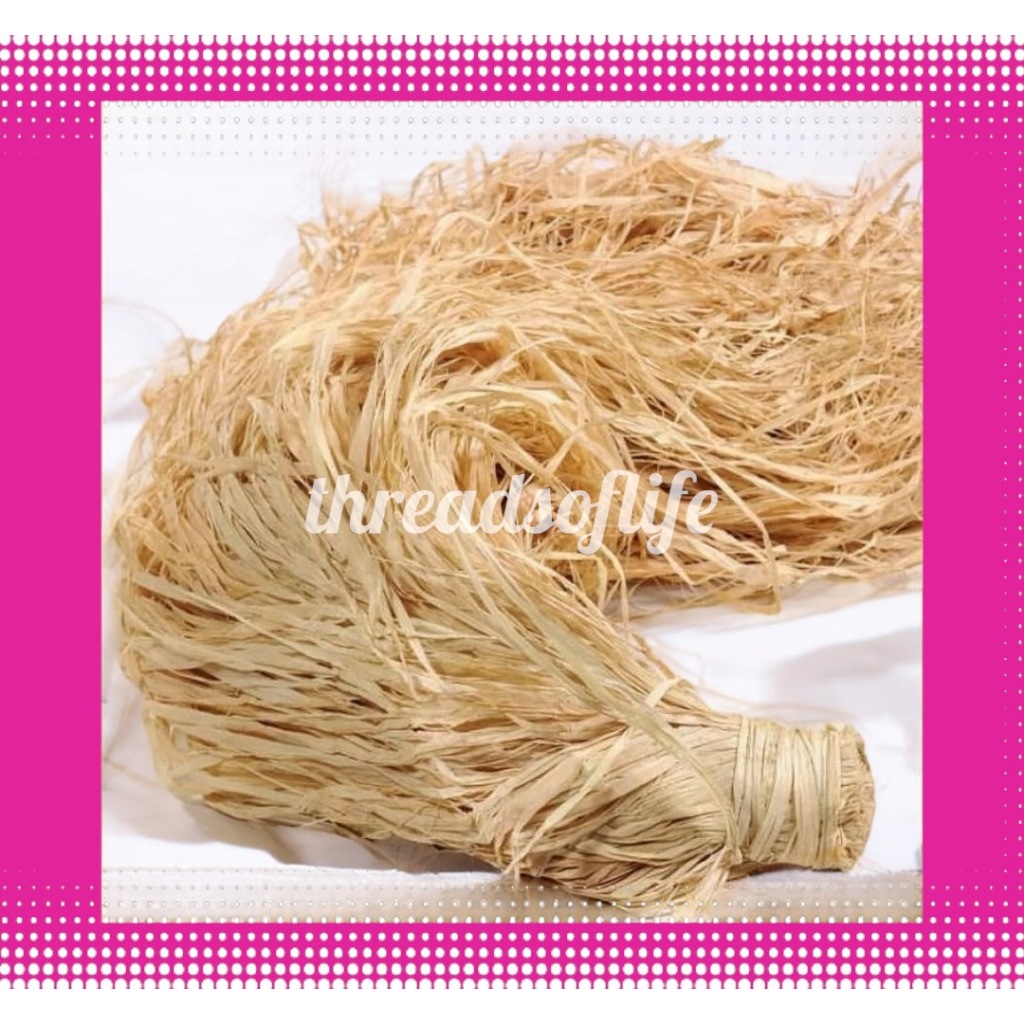 1-KILO Natural Raffia Fiber Buri Palm Grass Native Raw Material for DIY ...