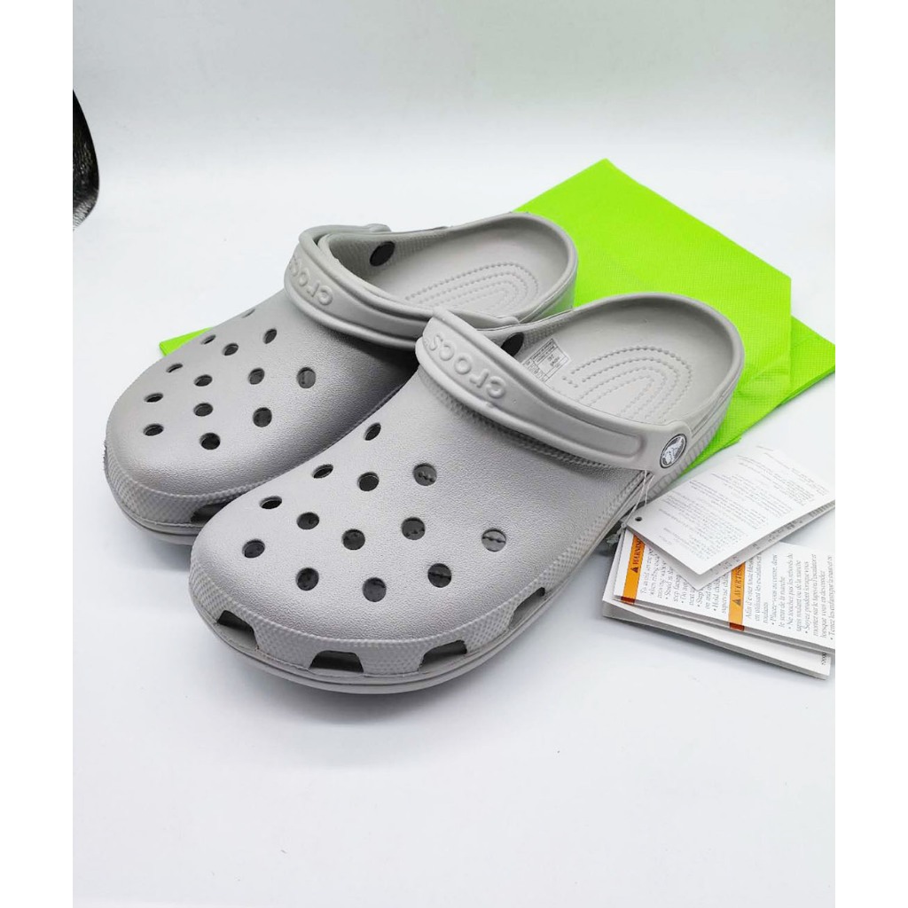 Crocs classic clog grey unisex for man woman sandals with ecobag ...