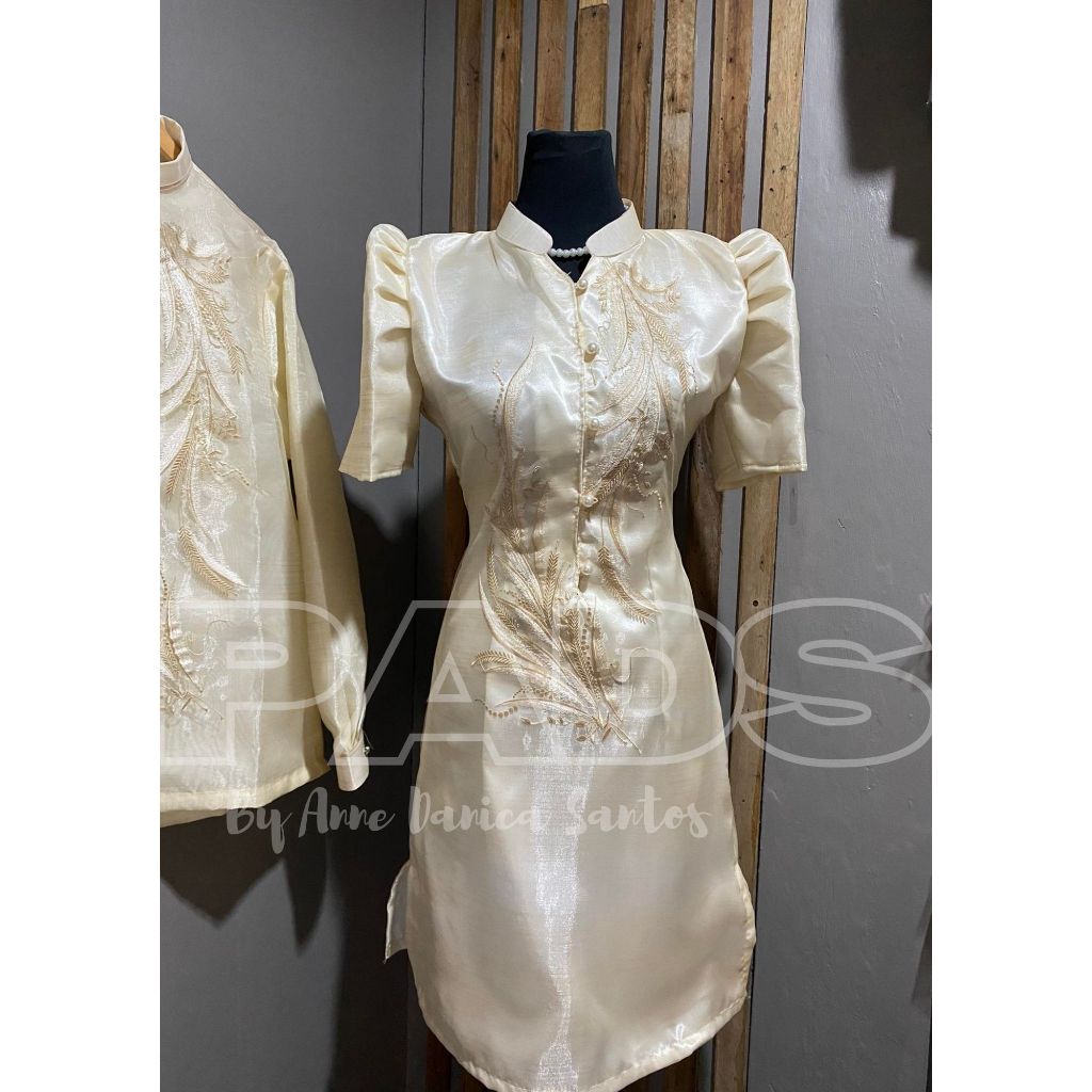 PADS Modern Filipiniana Dress (Computerized Embroidery Design) | Shopee ...