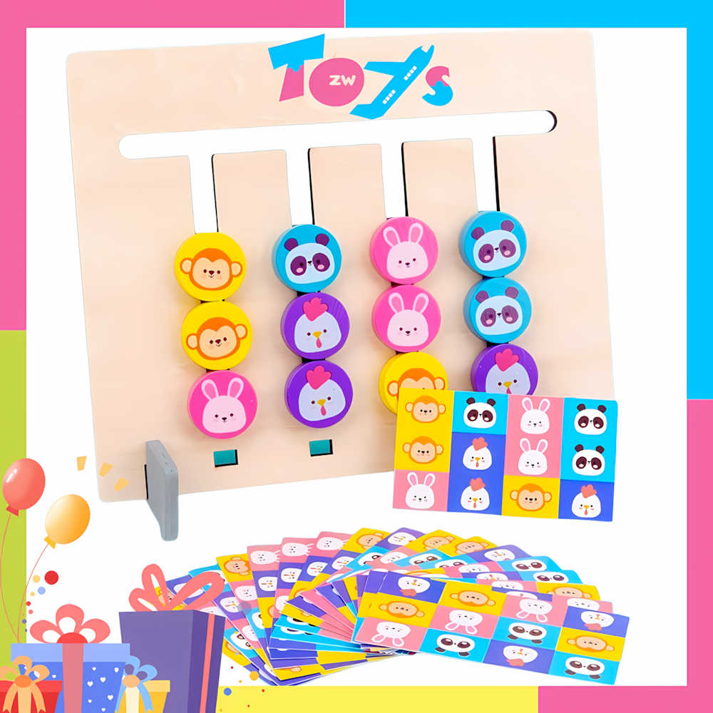 Gift Wooden Double Sided Preschool Learning Logic Matching Brain ...
