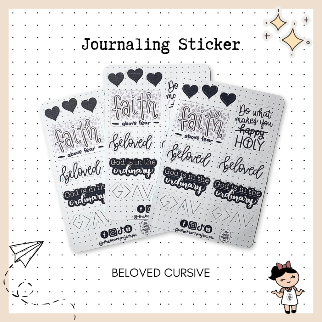 Journaling Stickers | Beloved Cursive | Shopee Philippines