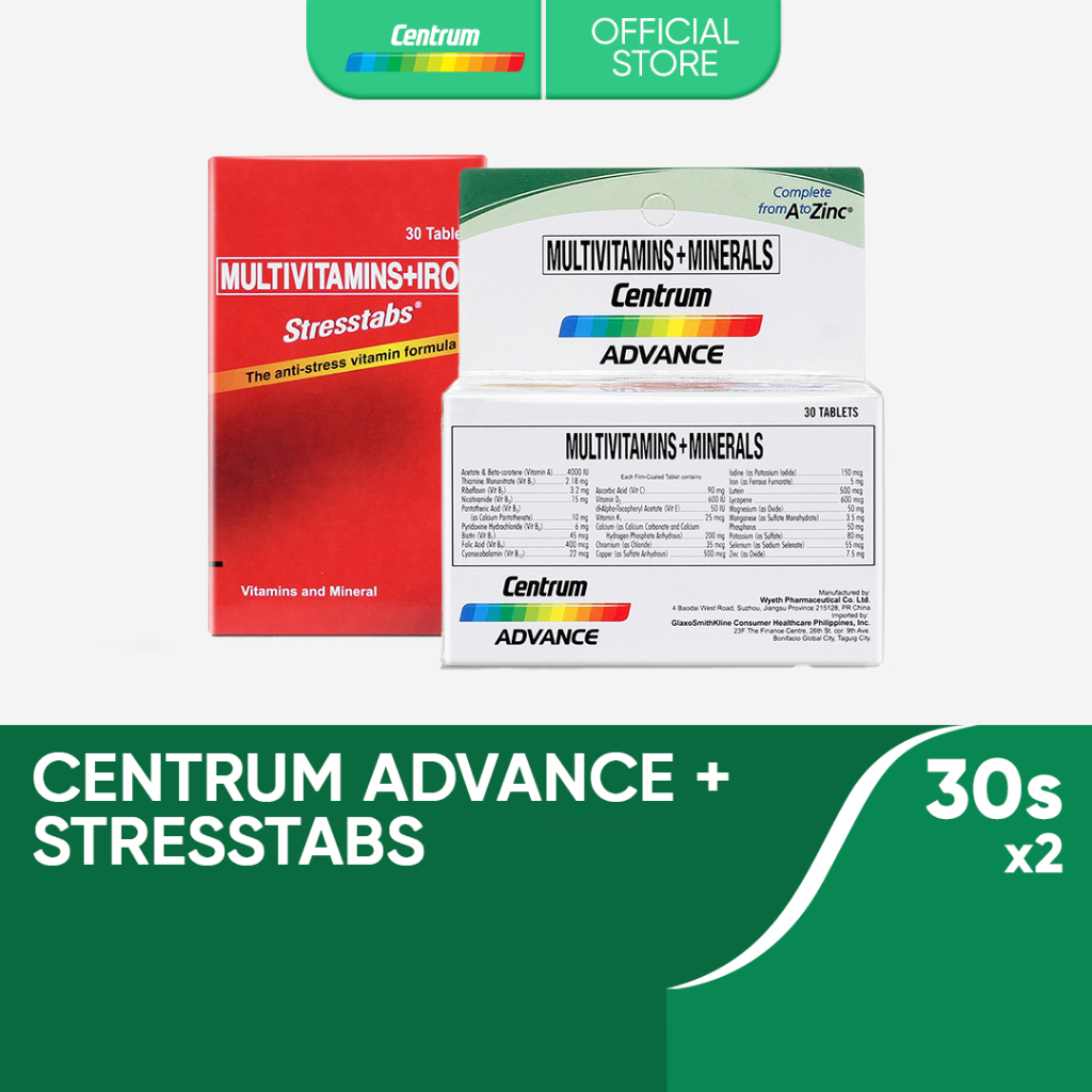 Centrum Advance 30s + Stresstabs 30s | Shopee Philippines