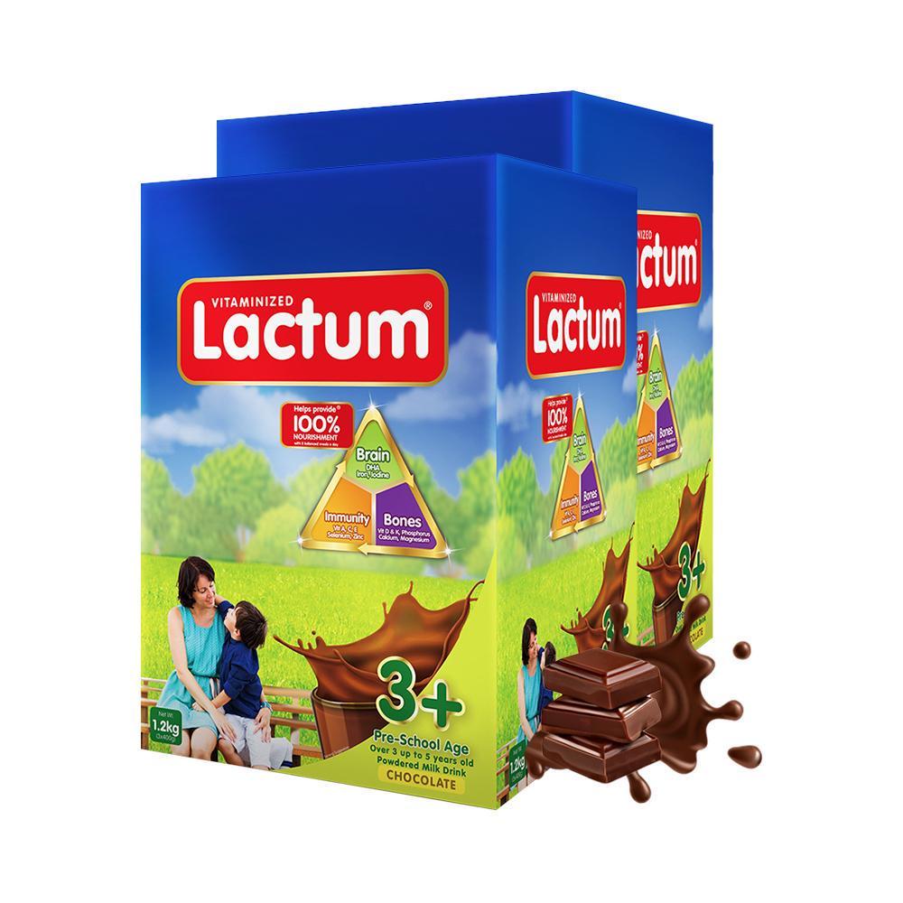Lactum 3+ Chocolate Milk Drink for Children Over 3 - 5 Years Old 2.3kg ...