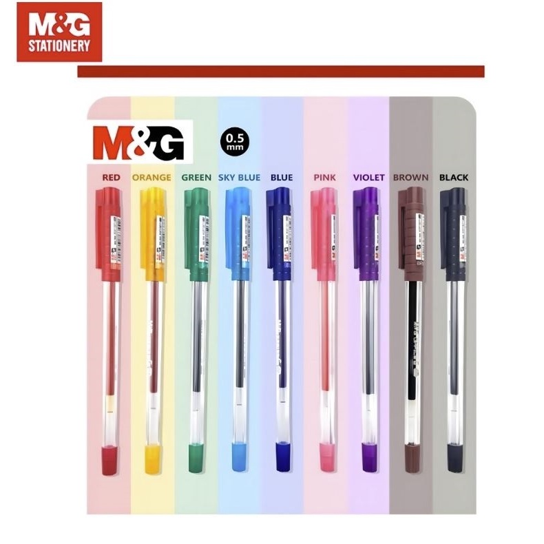 M&G Office-G Gel Pen Ballpen Economic Stick 0.5mm All Colors 1pc ...