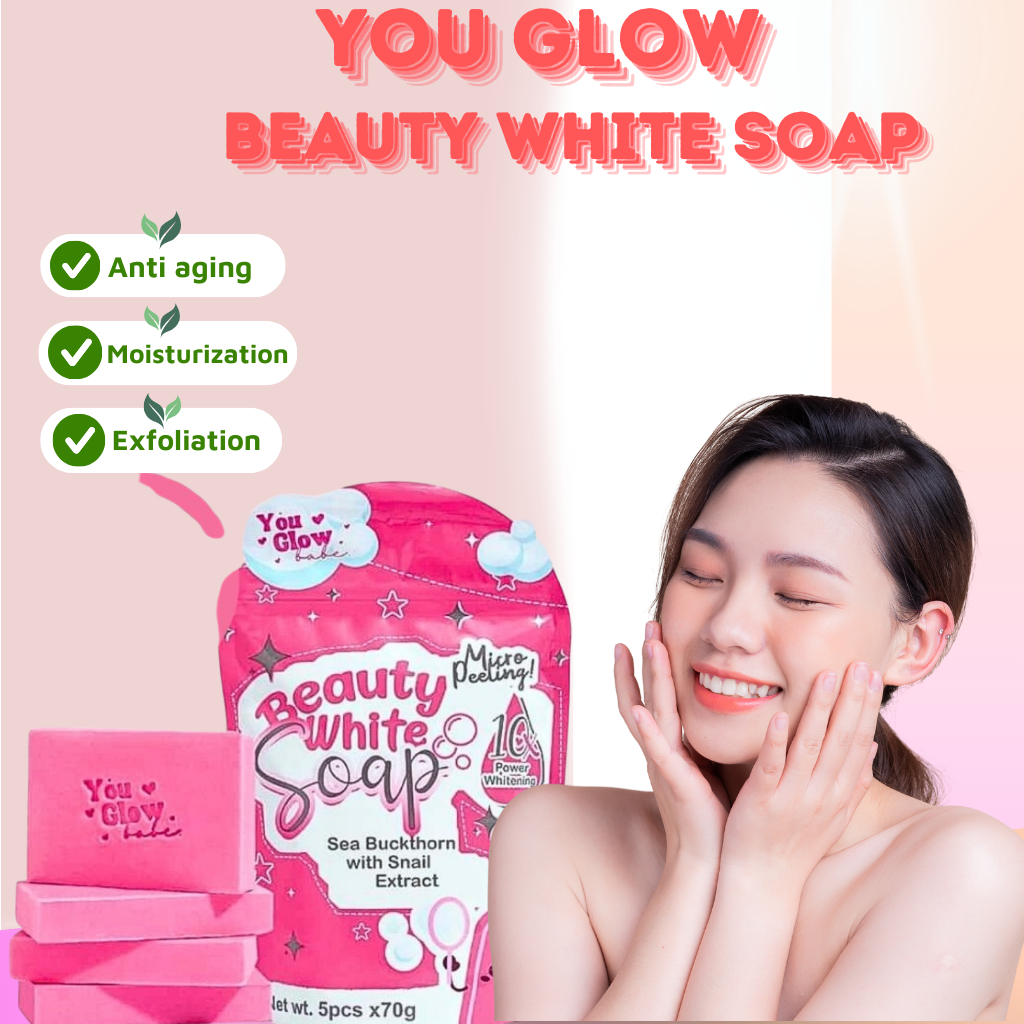 BEAUTY WHITE SOAP Micro Peeling 10x Power Whitening 5PCS BAR SOAP PER ...