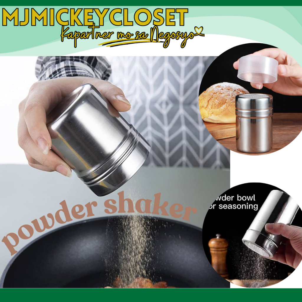 Powder Sifter Canister Shaker Perfect for Iced Coffee Cocoa Powder ...