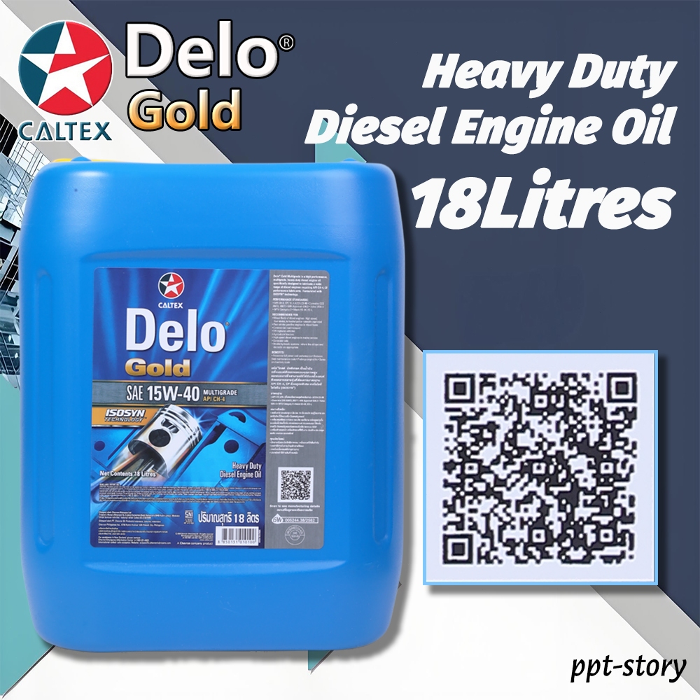 Delo Gold Engine Oil 15W40 CH-4 18L Multigrade Isosyn Technology Heavy Duty Diesel | Shopee ...