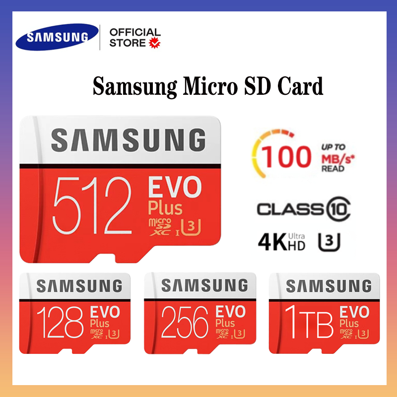 Samsung Evo Plus 1TB 512GB 256GB 128GB Micro SD Card Class 10 UHS-I U3 ...
