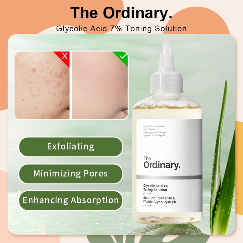 The Ordinary Glycolic Acid 7% Toning Solution skincare Toner Exfoliator ...