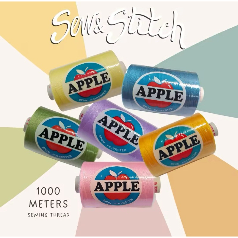 Apple Sewing Thread / Sinulid / Spun Polyester Thread 1000 Meters (Sold ...