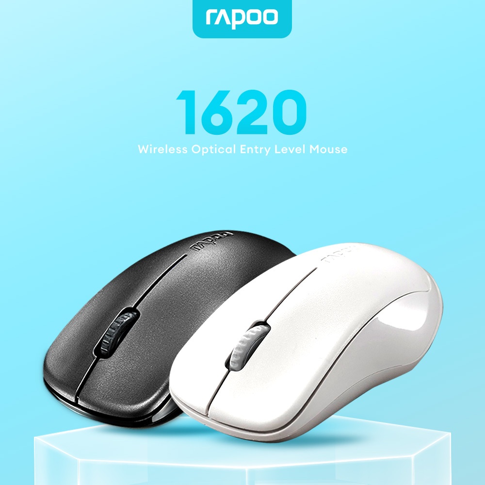 Rapoo 1620 Wireless Mouse for Laptop Computer 2.4G 100DPI | Shopee ...