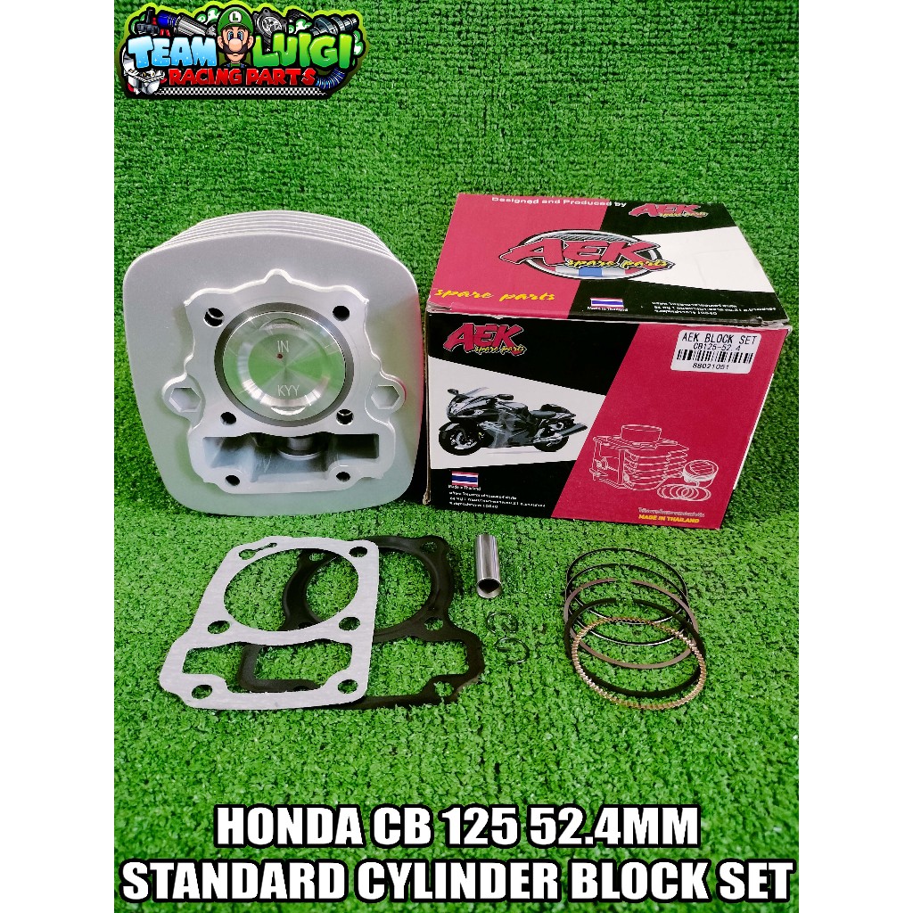 AEK HONDA CB 125 52.4MM STANDARD CYLINDER BLOCK SET 100% THAILAND MADE ...