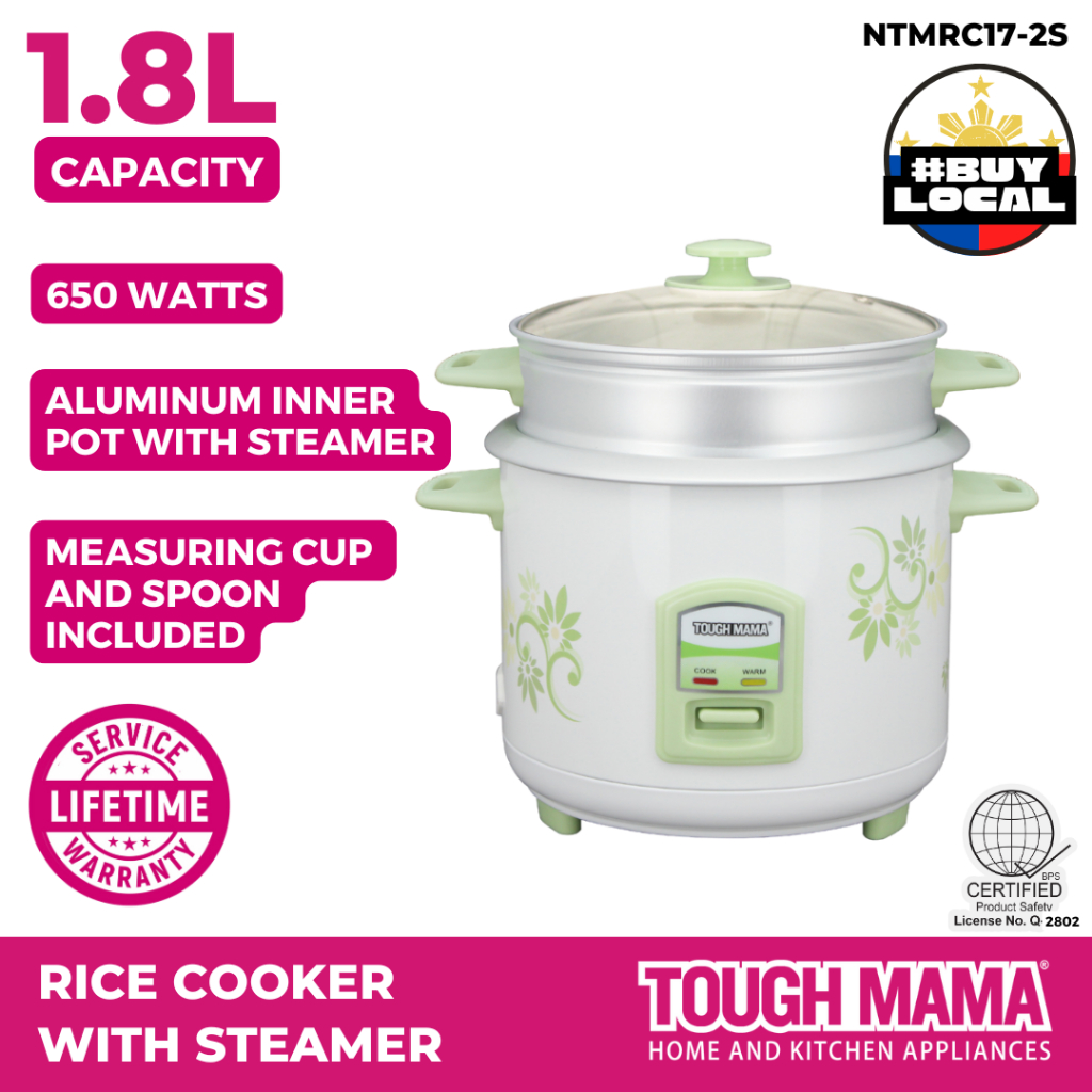 Tough Mama NTMRC17-2S Rice Cooker with Aluminum Steamer | Shopee ...