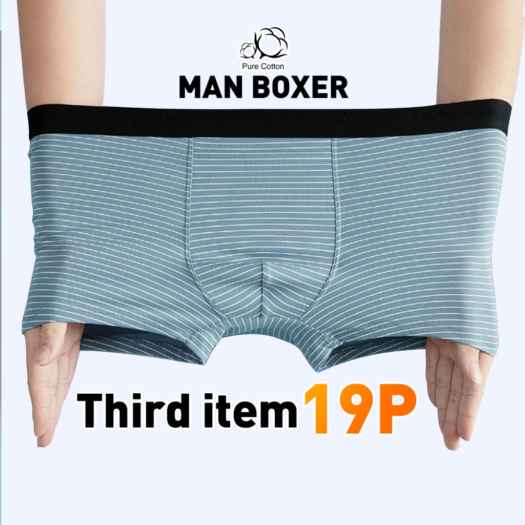 3pcs Third item 19P Men's Cotton Boxer Plus size L-4XL Briefs for men ...