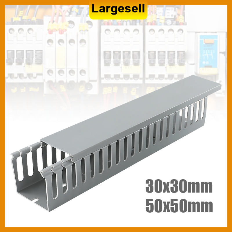 1M 30cm/50cm PVC Cable Raceway Open Slot Cable Management Duct Under ...