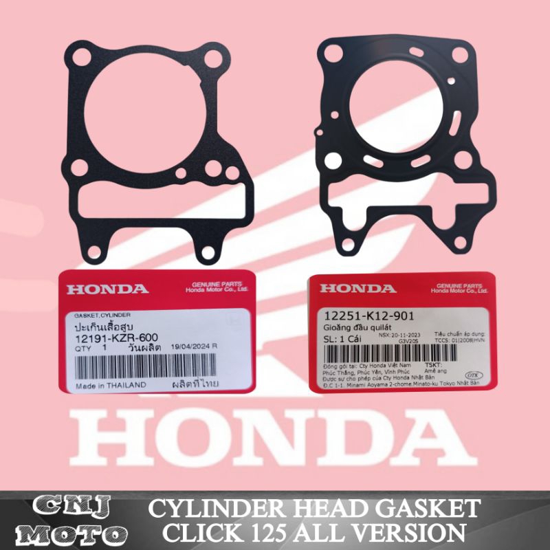 HONDA GASKET CYLINDER CLICK 125 ALL VERSION | Shopee Philippines