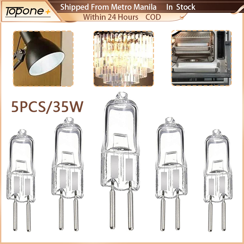 5pcs 220V G5.3 35W Halogen Lamp Bulbs JC Type Bulbs Light Warm Capsule Lamps | Shopee Philippines