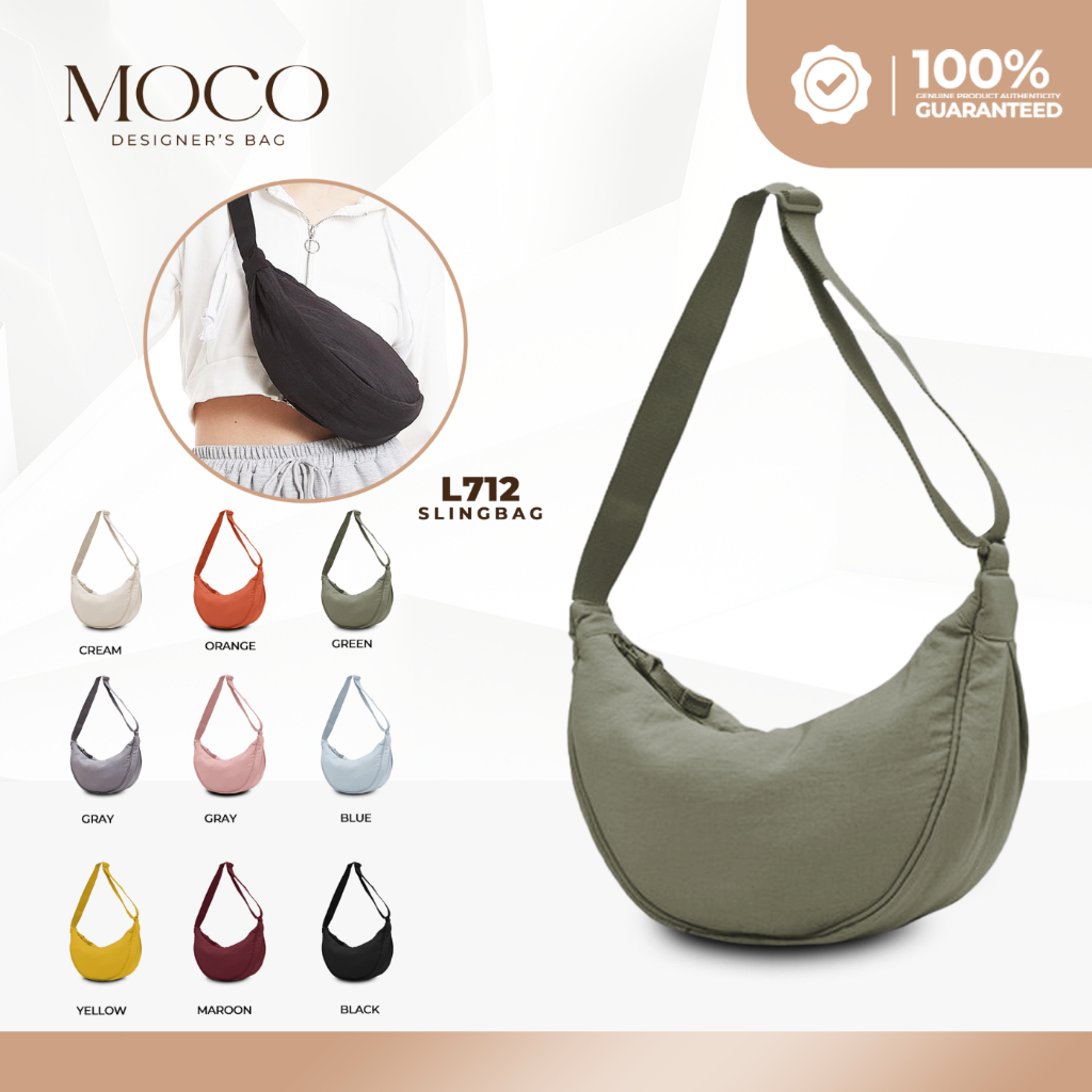 Moco Bags Dumpling Nylon Shoulder Sling Bag For Women New Fashion Korean Messenger Bags L712 ...