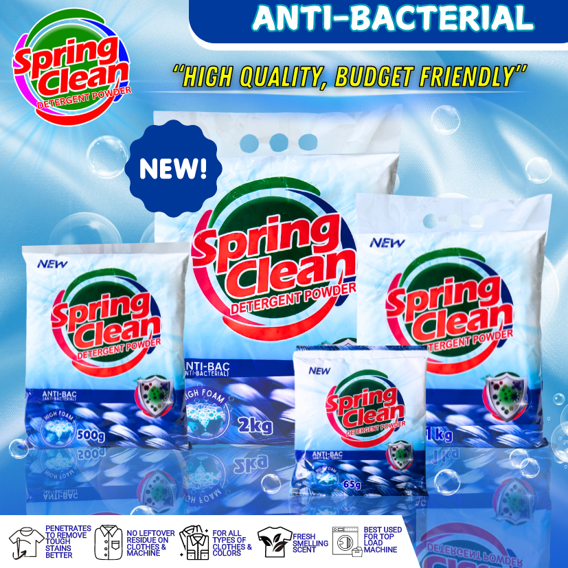 Spring Clean Detergent Powder (Anti-Bac (Anti-Bacterial) ) 1kg/2kg/500g ...