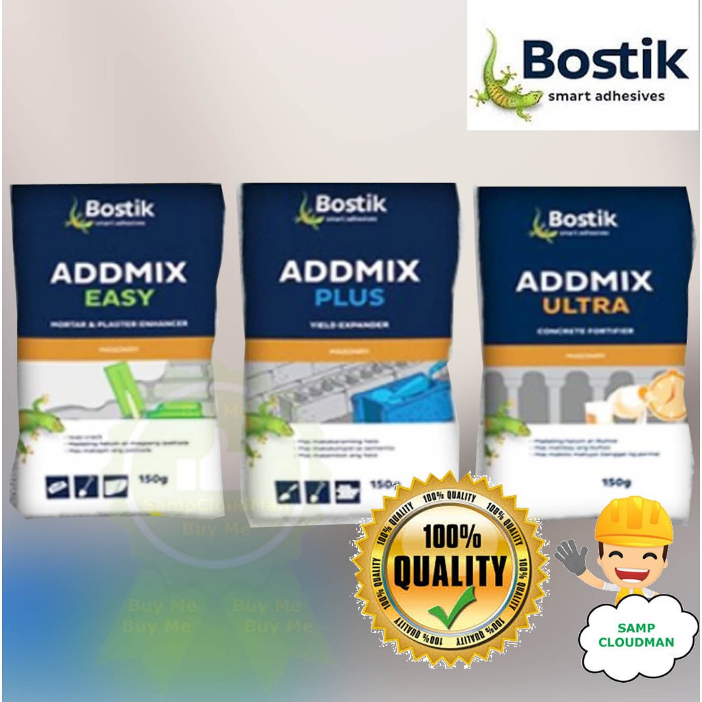 Bostik Addmix Easy Plus Ultra Easy Mortar & Plaster, Yield Expander, Concrete Fortifier 150g ...