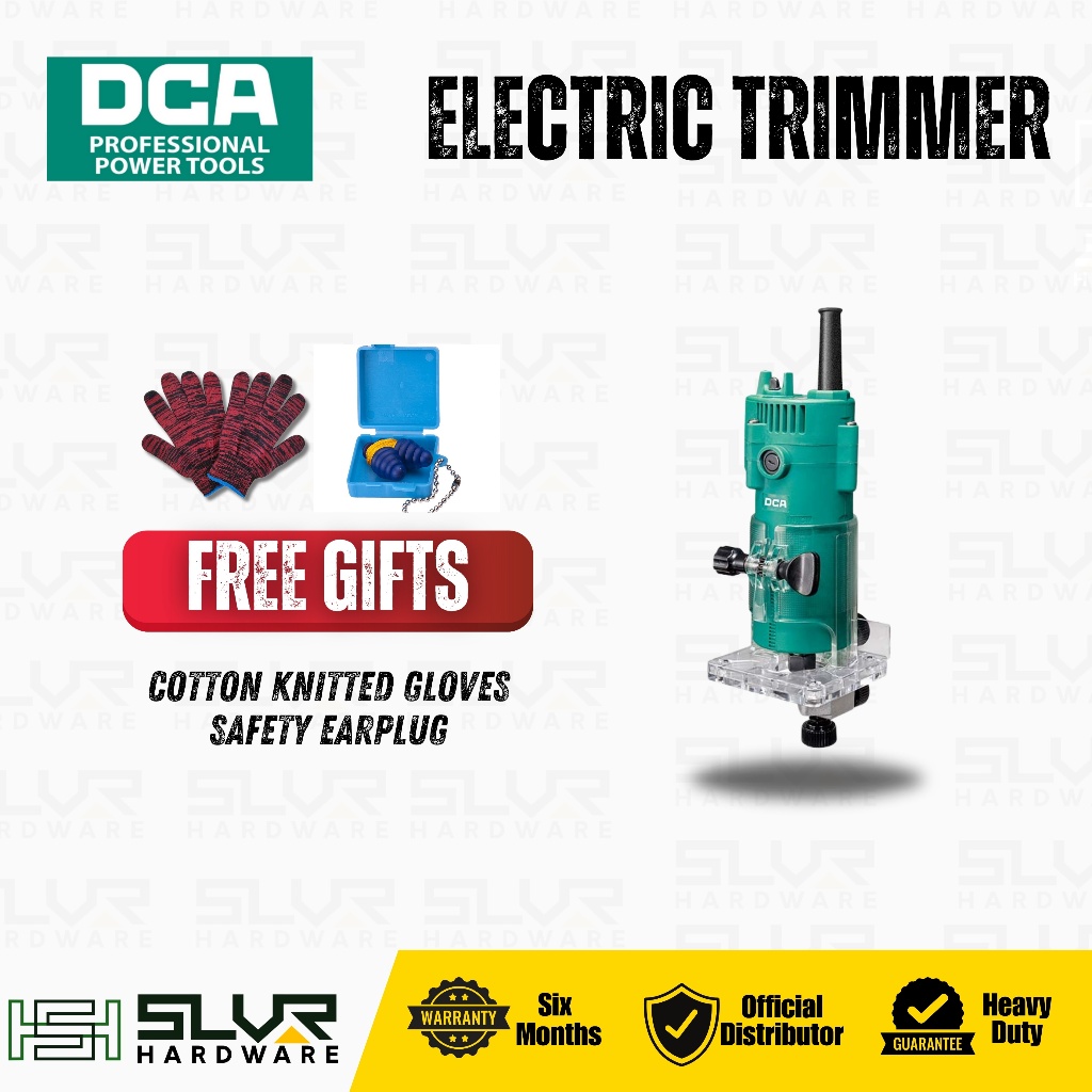 DCA Electric Wood Palm Router Trimmer 350W (AMP02-6) | Shopee Philippines