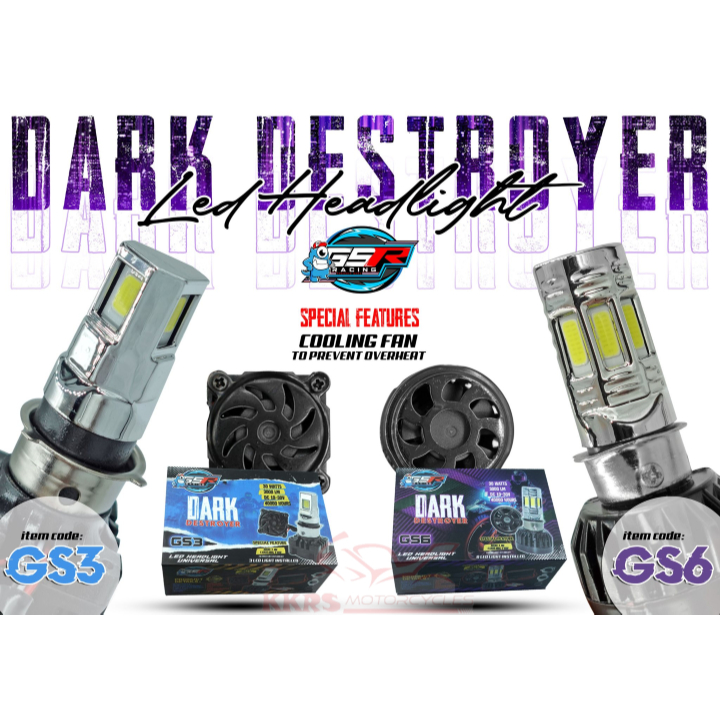 GSR DARK DESTROYER GS3/GS6 LED HEADLIGHT 30WATTS | Shopee Philippines