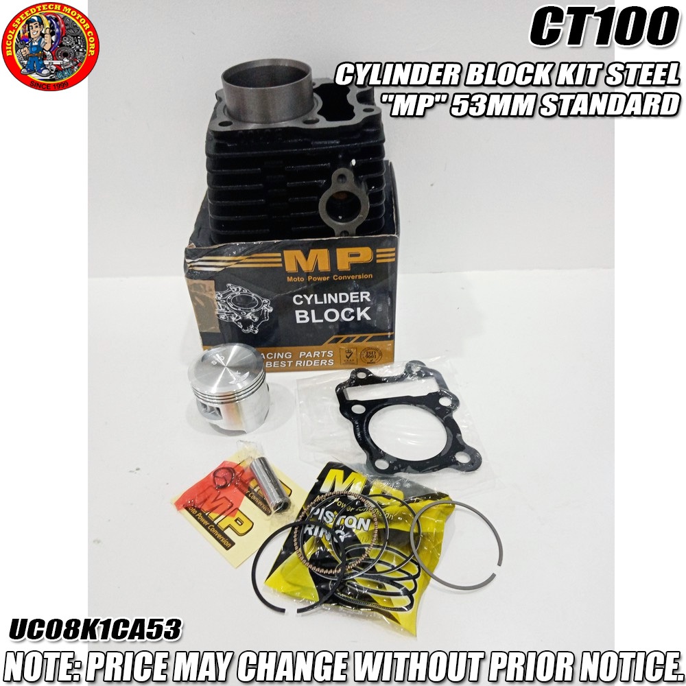 CT100 CYLINDER BLOCK KIT STEEL "MP" 53MM STANDARD (UC08K1CA53) | Shopee ...