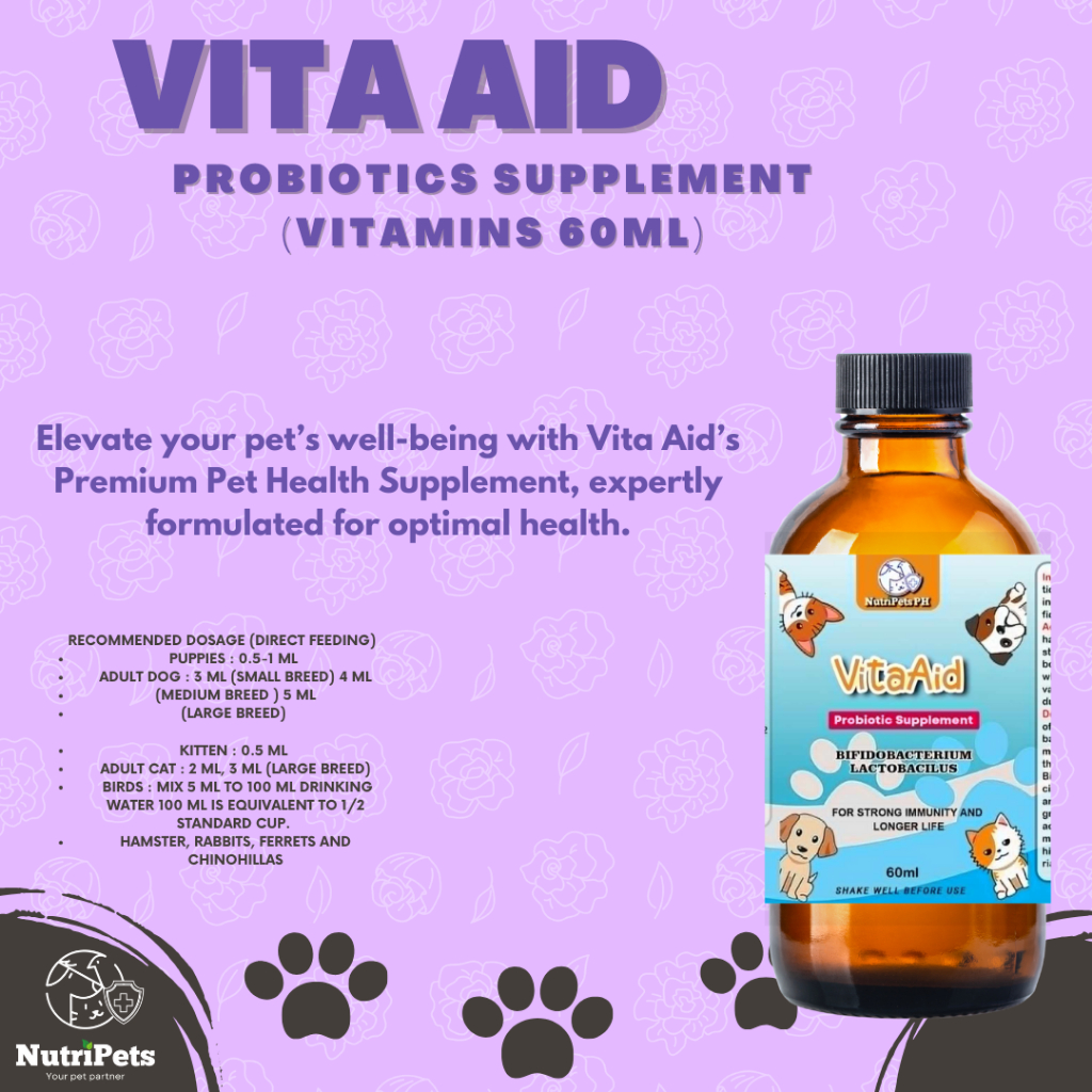 Vita Aid Pet Probiotics Supplement 60ml (Vitamins) | Shopee Philippines