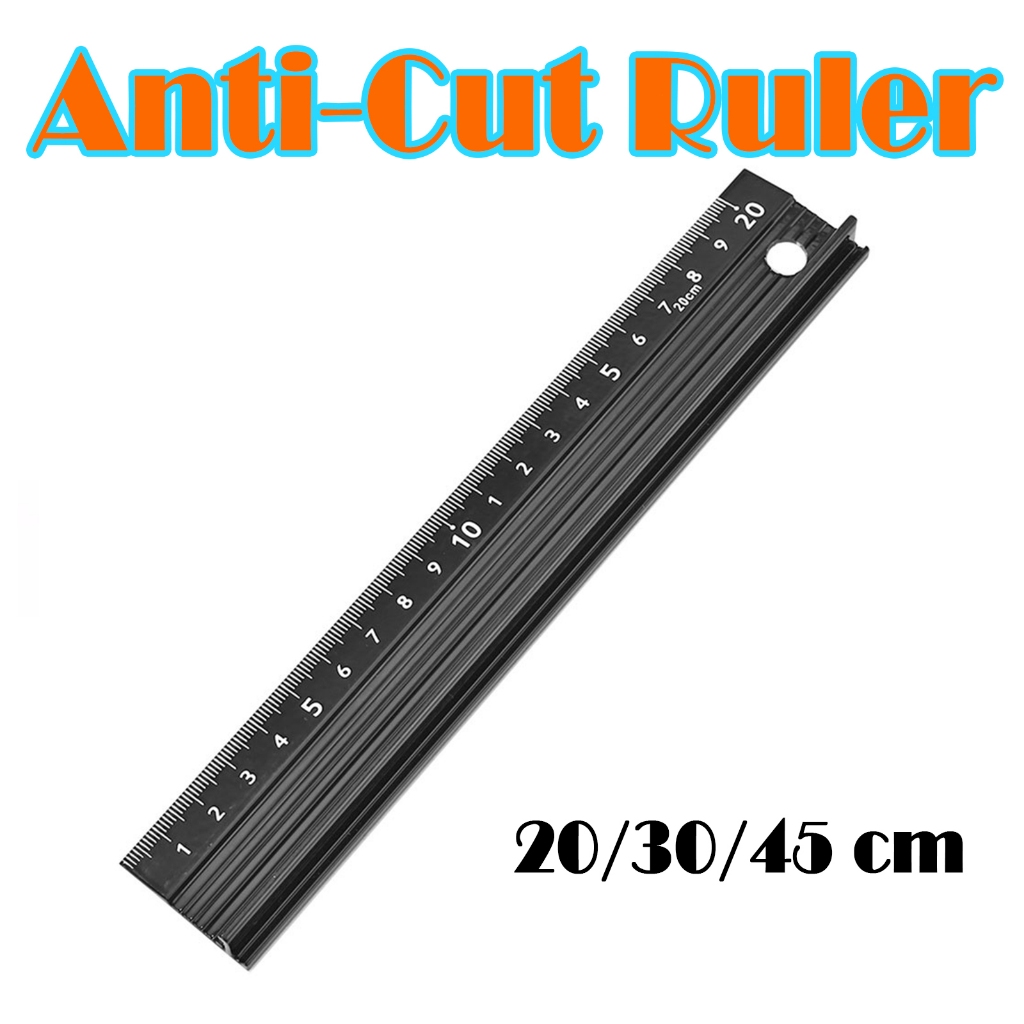 Aluminum Alloy Protective Ruler Practical Anti-Slip Metal Straight ...