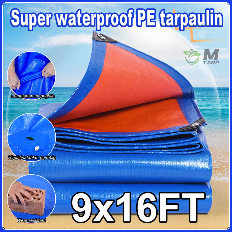 【FREE GIFT】Blue Waterproof trapal 9X16FT lona Tolda 100% waterproof ...