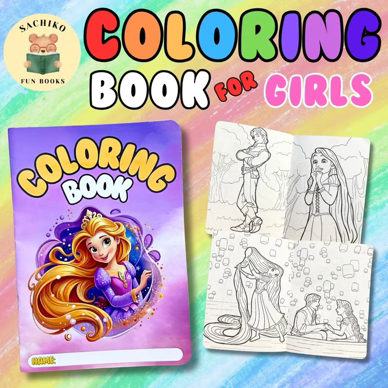 RAPUNZEL TANGLED DISNEY PRINCESS COLORING BOOK SACHIKO FUN BOOKS ...