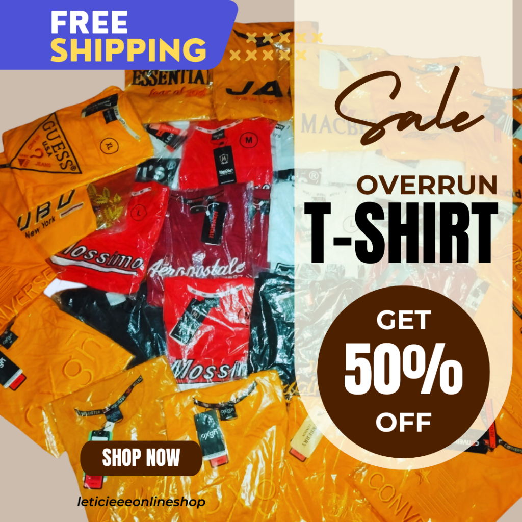 Men T-shirt Overrun Men's Clothing Loose Fit High Quality Cotton ...