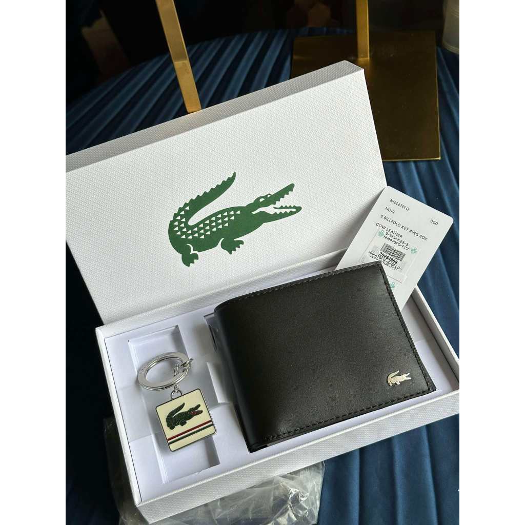 LACOSTE Men's Wallet & Key Chain Gift Set | Shopee Philippines