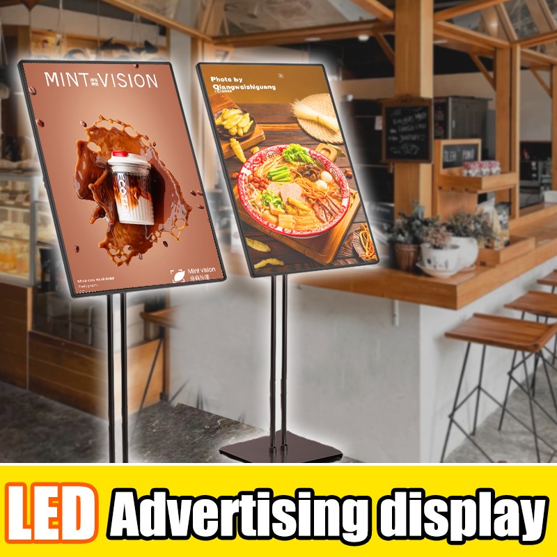 Led stand light box menu/poster with light Height angle adjustable ...