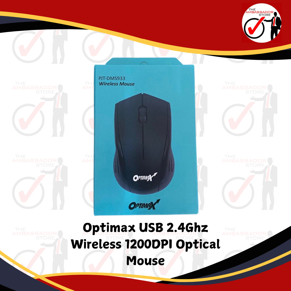 OPTIMAX USB 2.4Ghz Wireless Optical Mouse 1200DPI for PC & Laptop ...