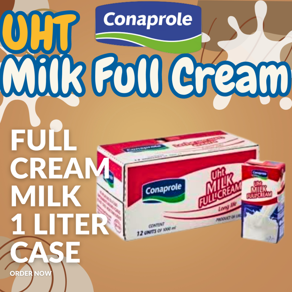 CONAPROLE Full Cream Milk 1L x12 – Long Life UHT Milk for Daily Use ...