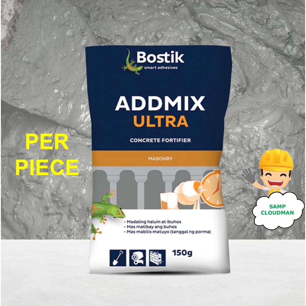 Addmix Ultra Concrete Fortifier Per PIECE 150g Cement Mix High Strength Enhancer Bostik Add mix ...