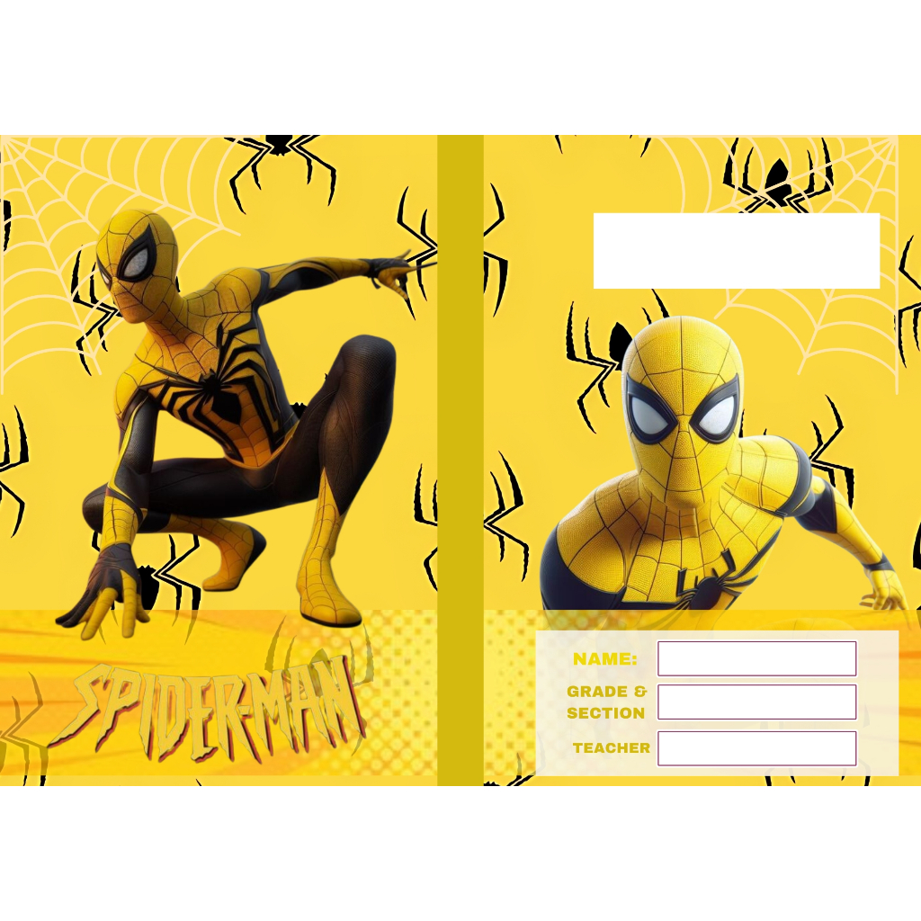 Notebook! New Color Coded Spiderman Design Cover Notebook | Shopee ...