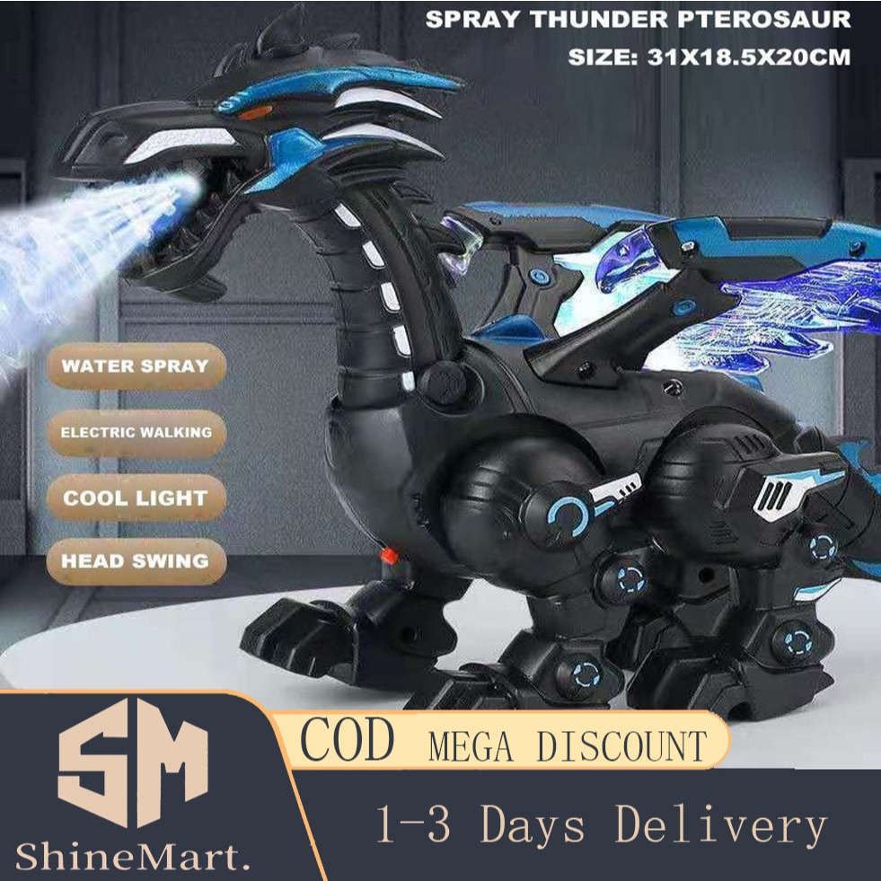 Mechanical Dragon Dinosaur Pterosaurs Toy with mist Dragon walking toy ...