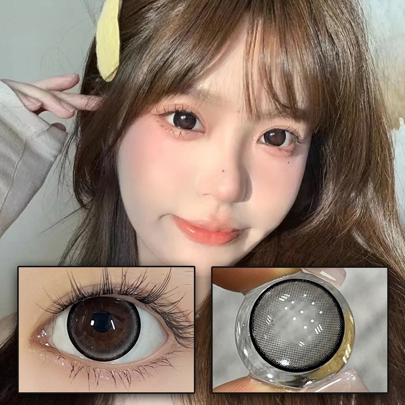 UNITELIFE A pair of black contact lenses, natural soft lenses, one year ...