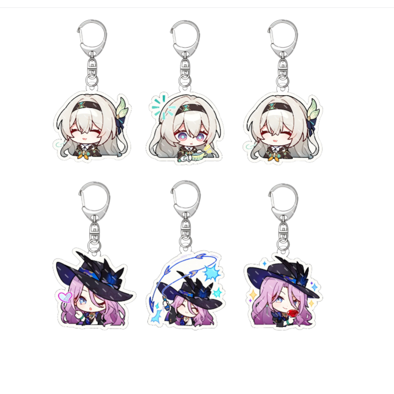 6cm Honkai: Star Rail Keychain Anime Acrylic Pendant Student School Bag ...