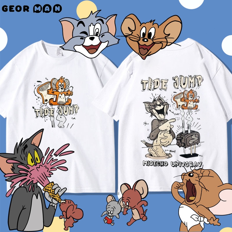 New American style short-sleeved T-shirt Tom and Jerry cartoon ...