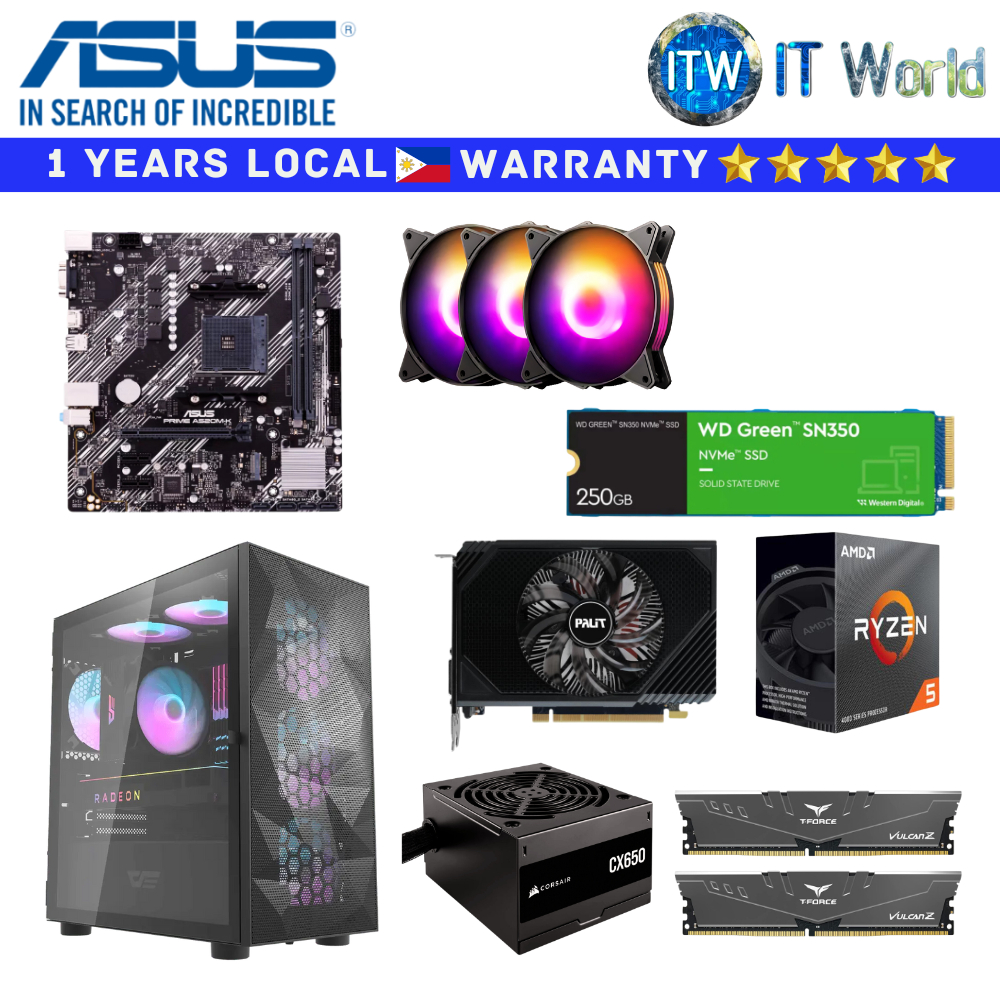 Gaming PC Desktop Computer Set Asus Turbo Build 5 4500 3050 RTX | itw ...