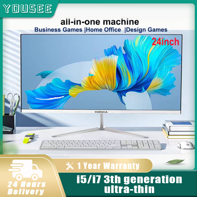 ALL IN ONE DESKTOP PC Gaming Desktop Computer Set 24inch Display HD Pc ...