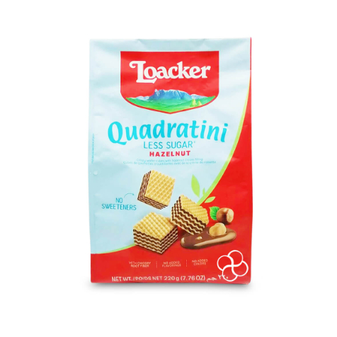 Loacker Less Sugar Hazelnut Wafer 220g | Shopee Philippines