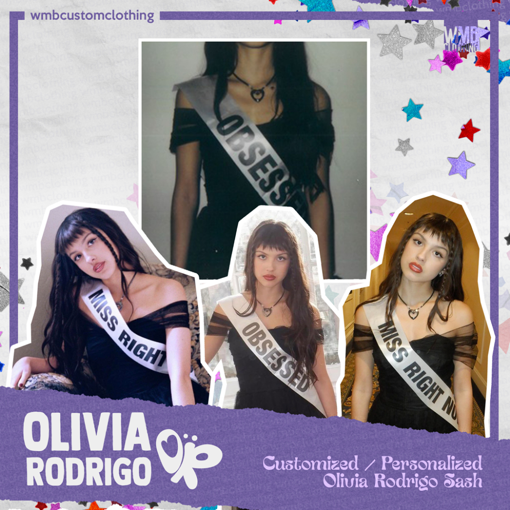 Olivia Rodrigo Customized / Personalized Sash by WMB Clothing | Shopee ...