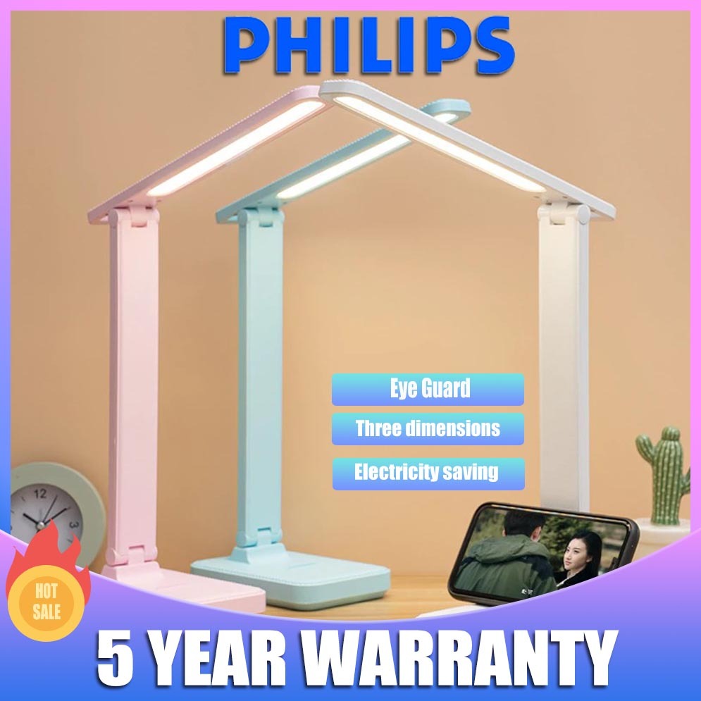 PHILIPS LED desk lamp USB study lamp dimming rechargeable foldable ...