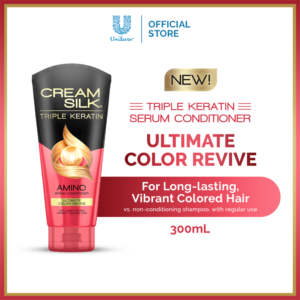 Cream Silk Triple Keratin Serum Conditioner Ultimate Color Revive 300ml ...